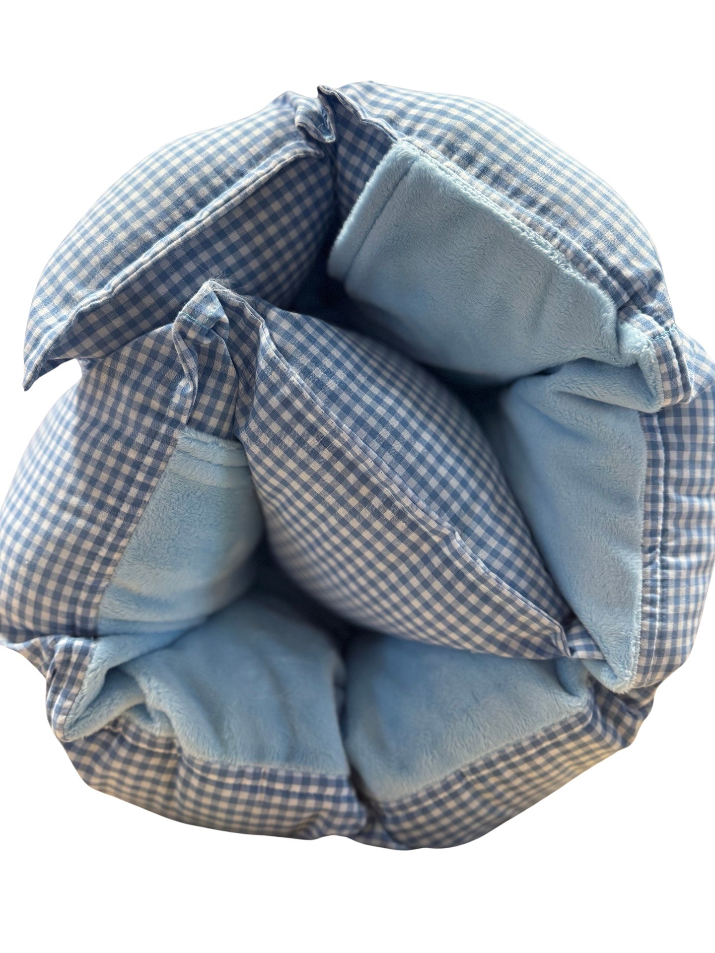 Small blue & white gingham Nap Mat – Razzle Baby